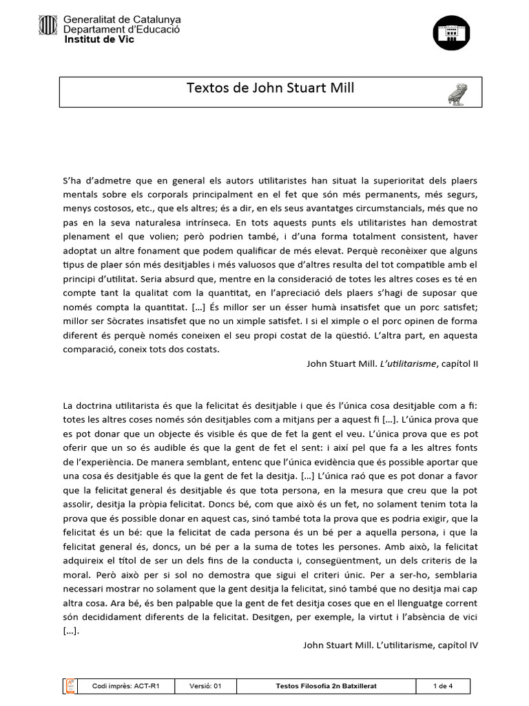 Textos Stuart Mill | PDF