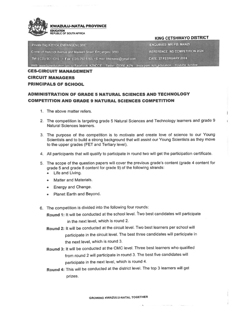 NST & NS Competition Addendum | PDF