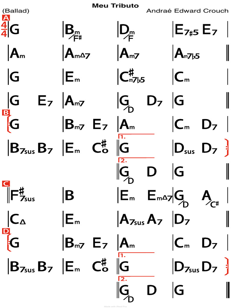 Meu Tributo_G Cifra | PDF