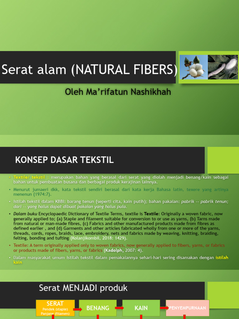 Serat Alam (Natural Fibers) | PDF