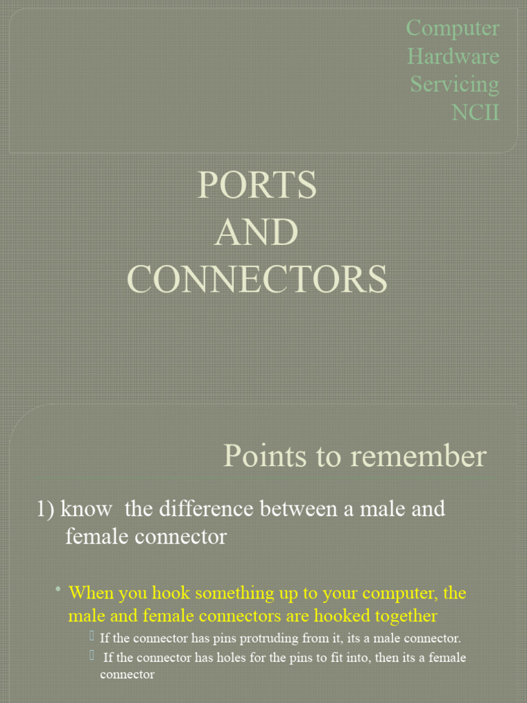 Understanding Computer Ports and Connectors | PDF | Manufactured Goods ...