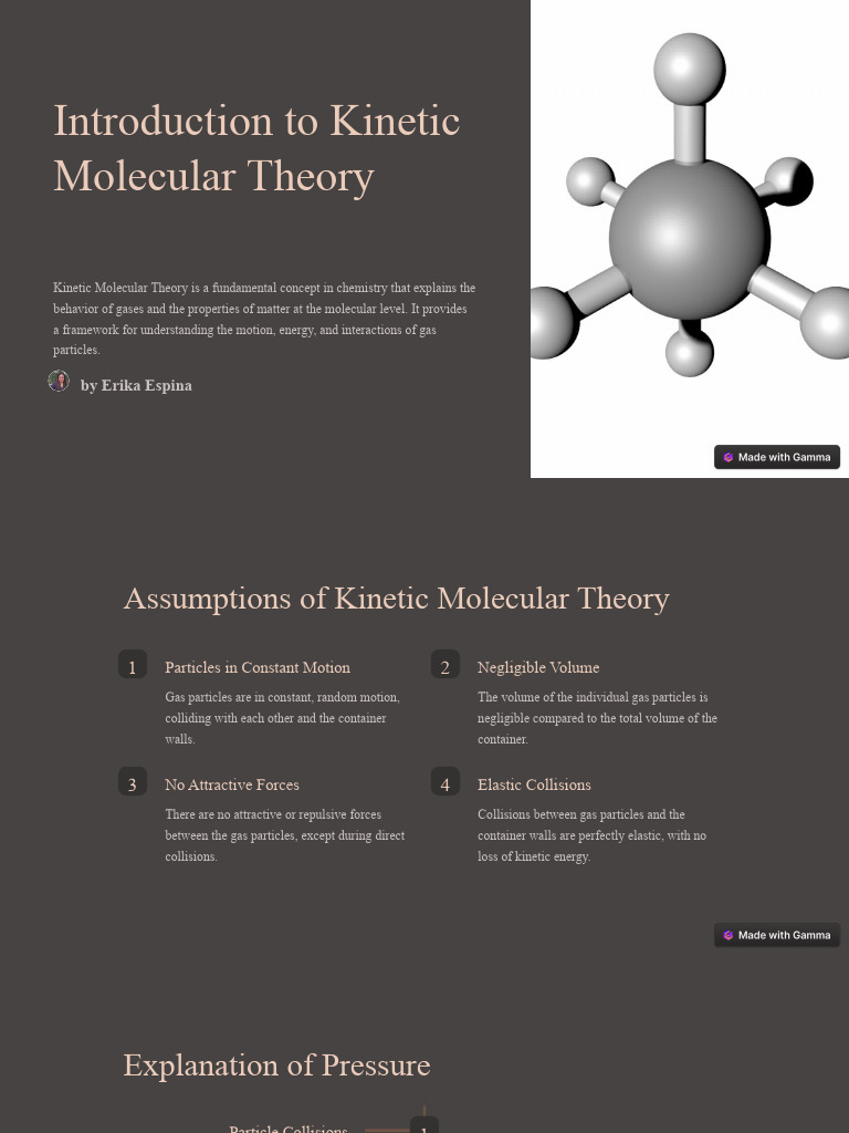 Introduction to Kinetic Molecular Theory | PDF | Gases | Temperature