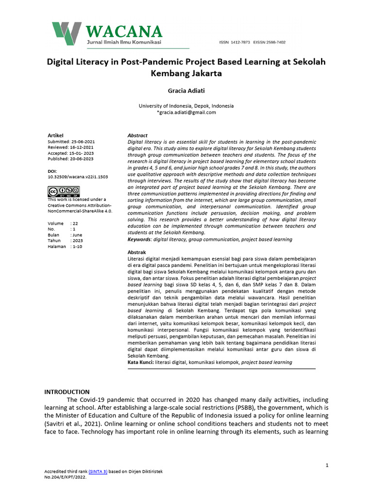 Sekolah Kembang | PDF | Project Based Learning | Educational Technology