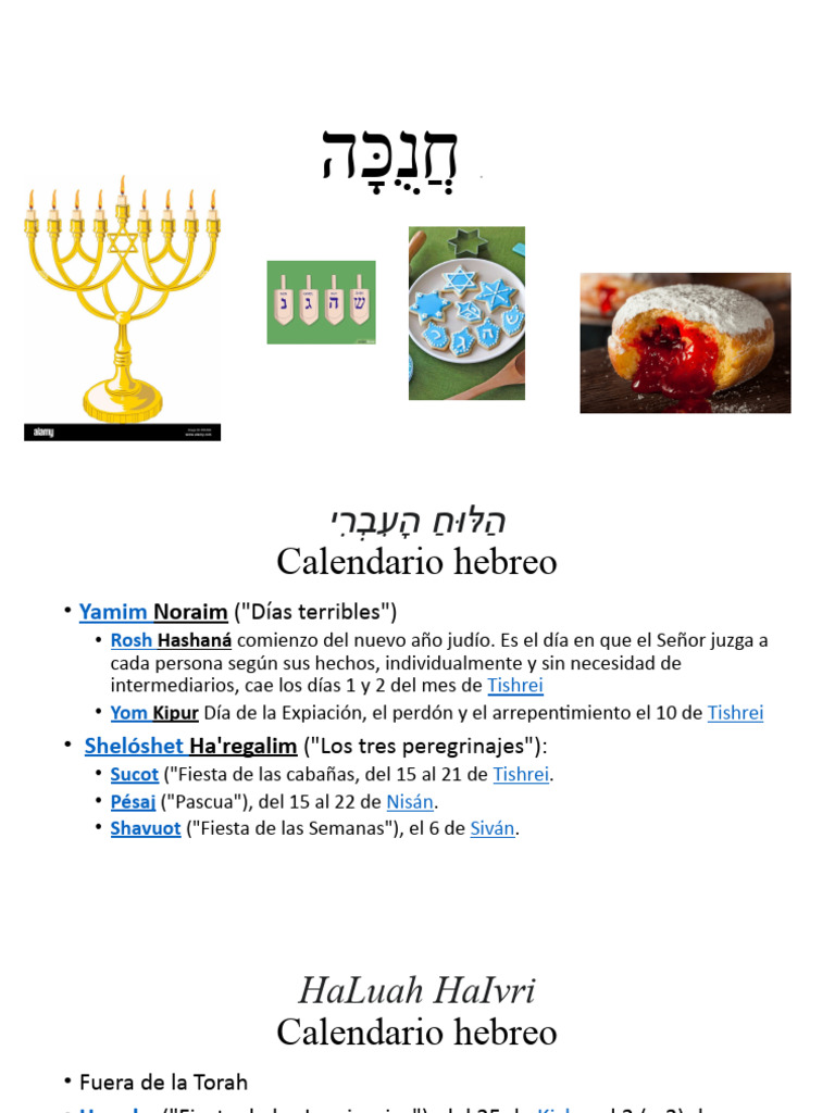 חֲנֻכָּה - alumnos | PDF | Calendario hebreo | Tishrei