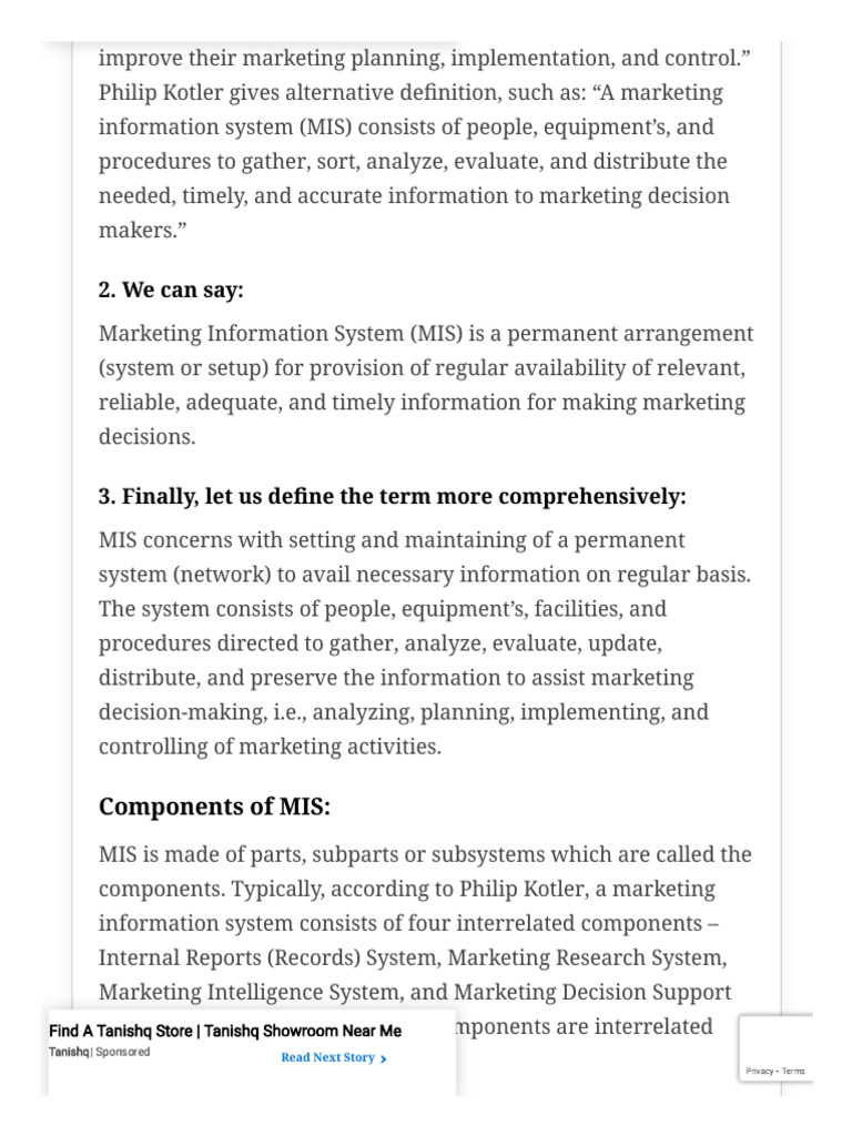 1 2mis Marketing Information System With Diagram Pdf Marketing Marketing Research