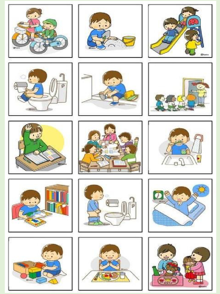 Pictogramas - Rutinas Diarias 1 | PDF