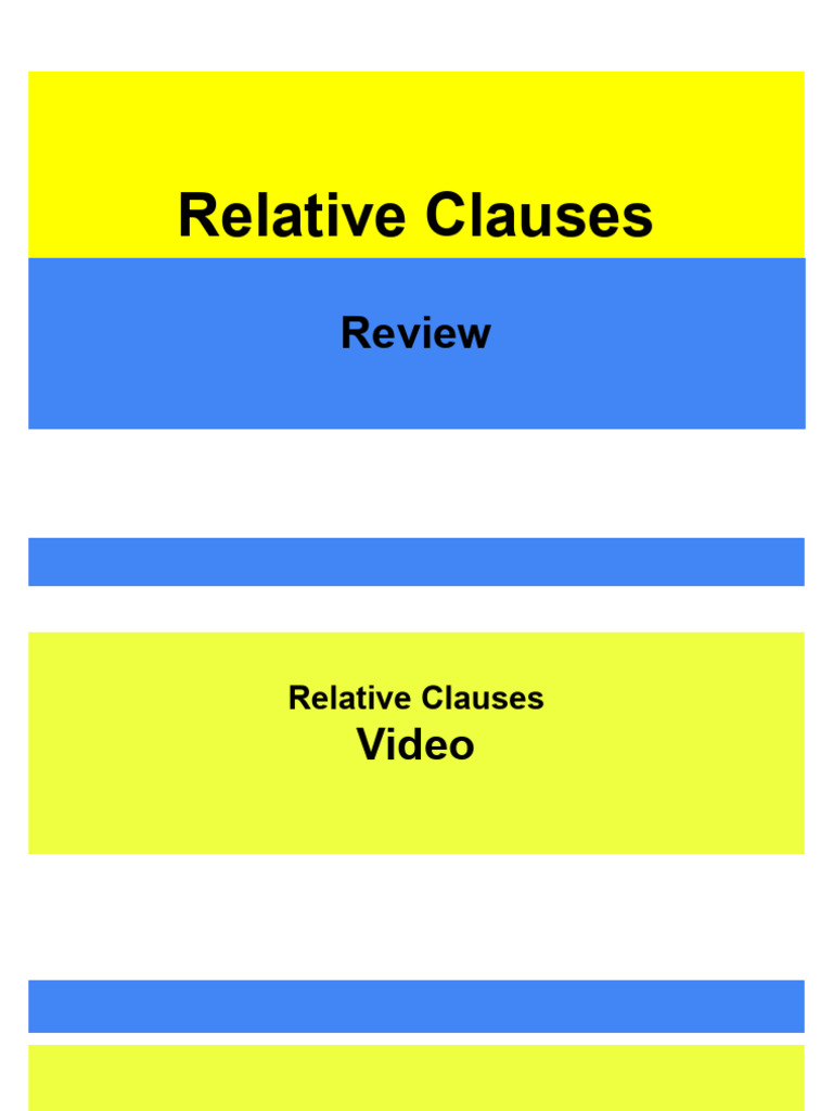 Relative Clauses Review | PDF | Blackbeard | Piracy