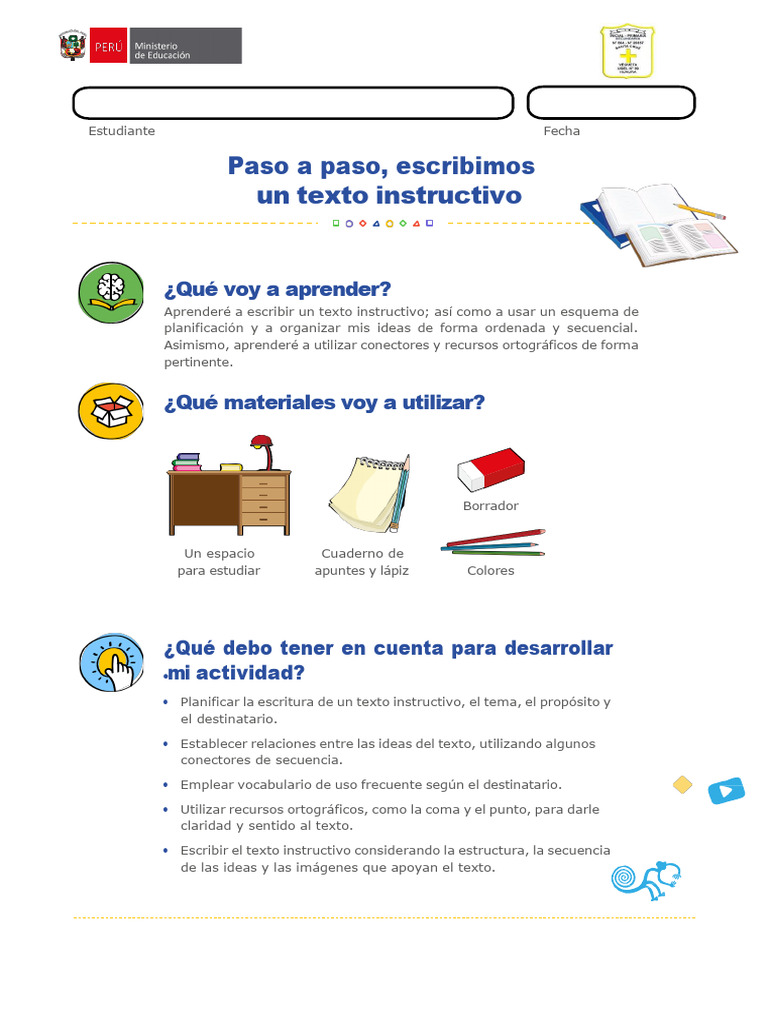 Ficha de Texto Instructivo - 5 Paginas | PDF