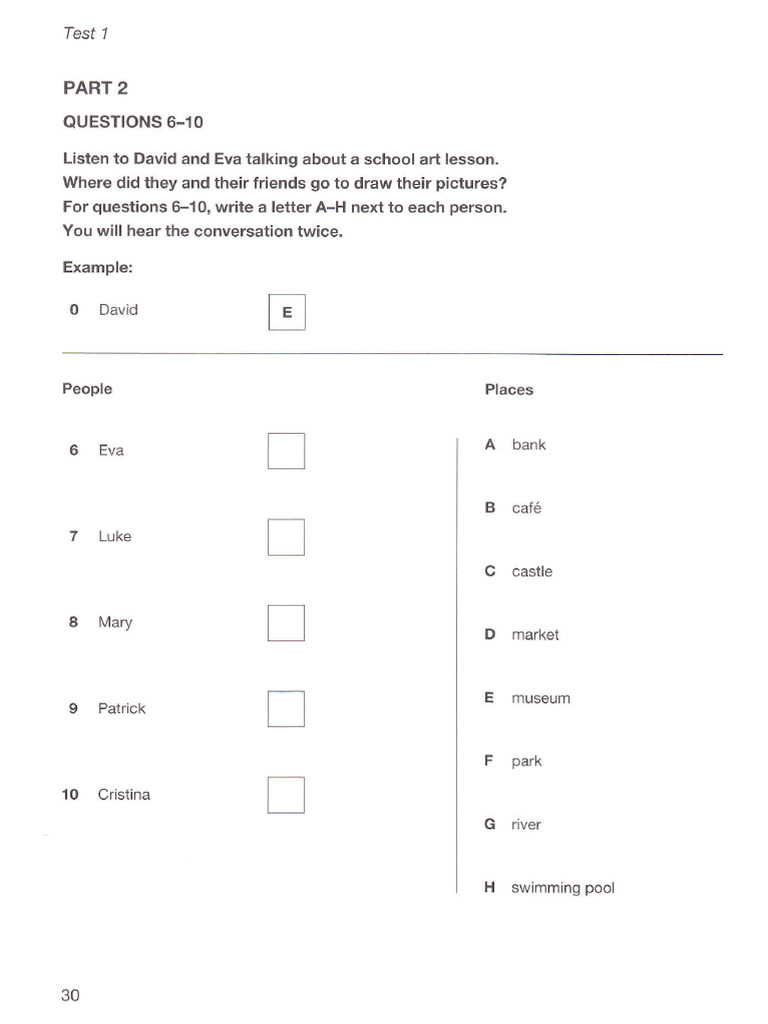 Cambridge KET 6 Book | PDF