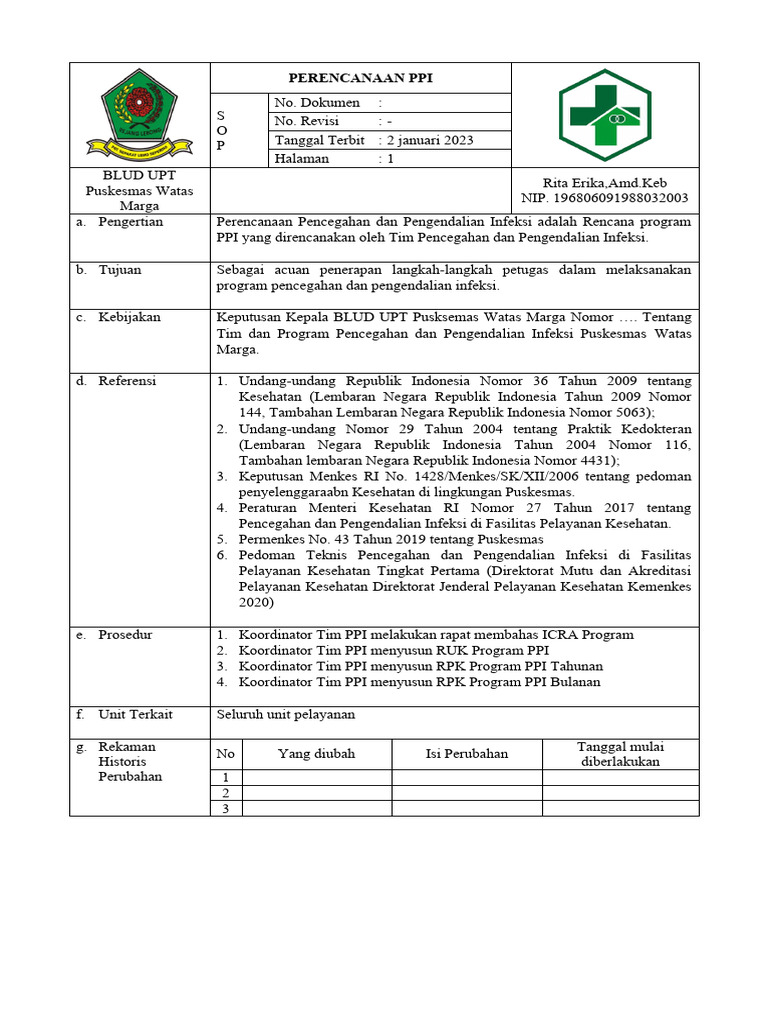 SPO Perencanaan PPI | PDF
