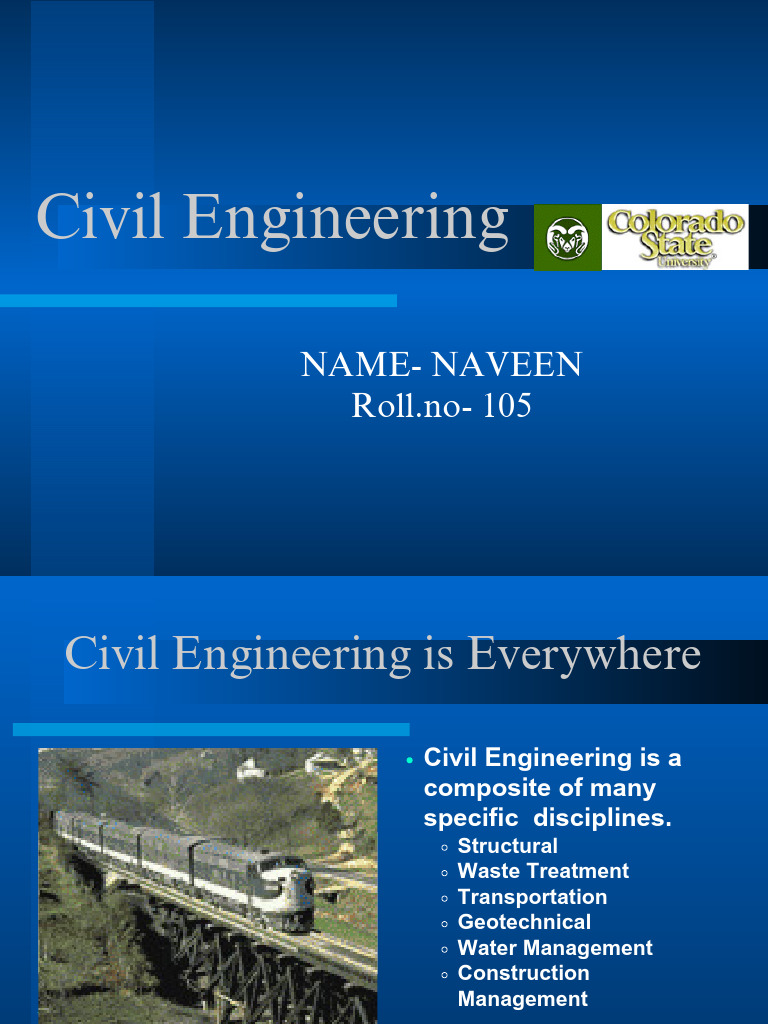 Overview of Civil Engineering Disciplines | PDF | Civil Engineering ...