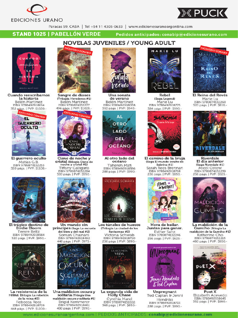 Ediciones Urano Catálogo de Novedades Conabip | PDF