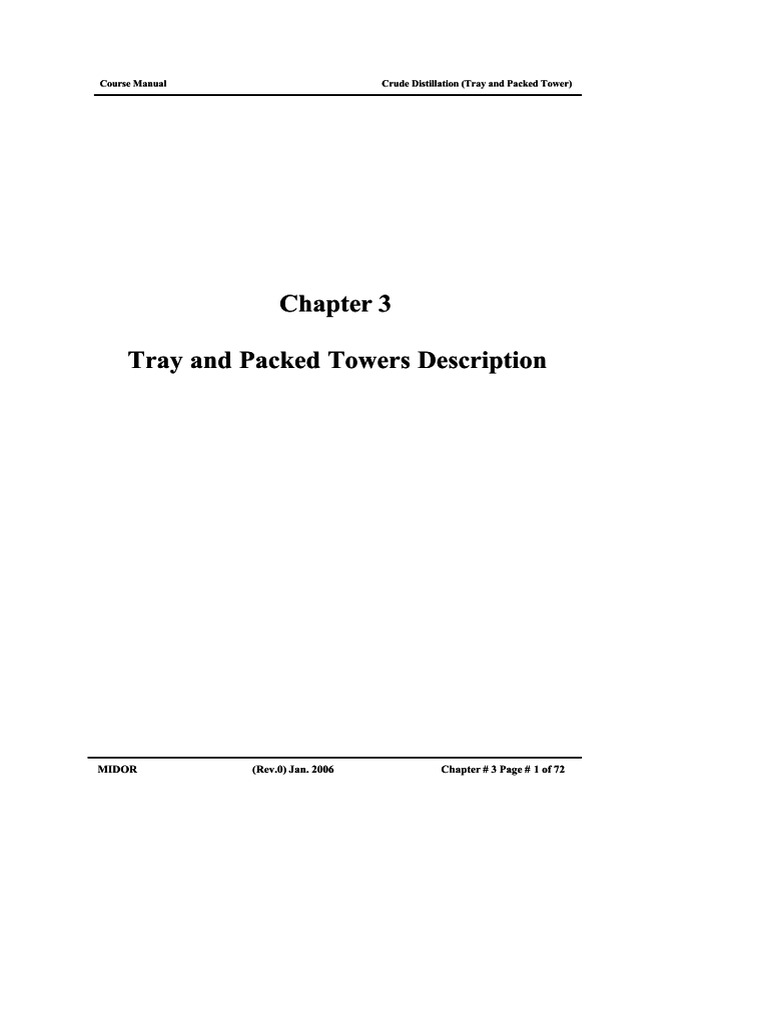PDF Trays and Packed Towers - Compress | PDF | Distillation ...