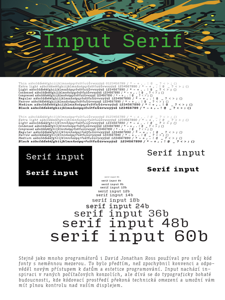 Karta Fontů Serif Input | PDF