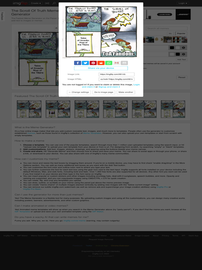 The Scroll of Truth Meme Generator - Imgflip | PDF | Computing | Software