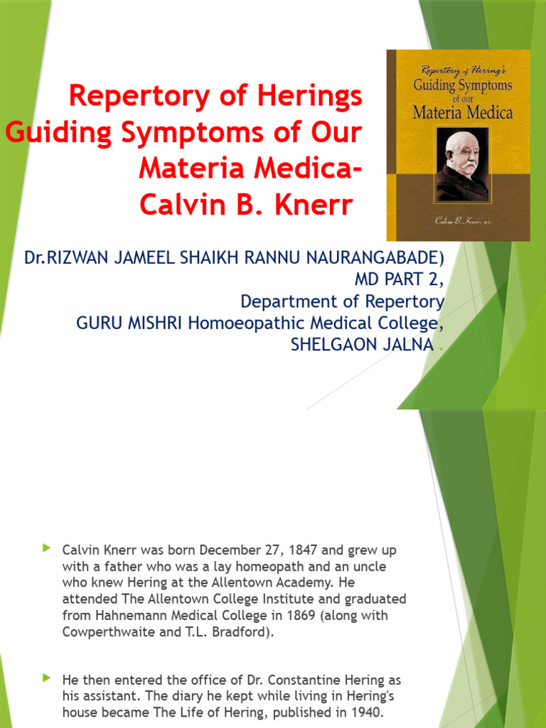 Knerr Repertory Book Review | PDF | Homeopathy