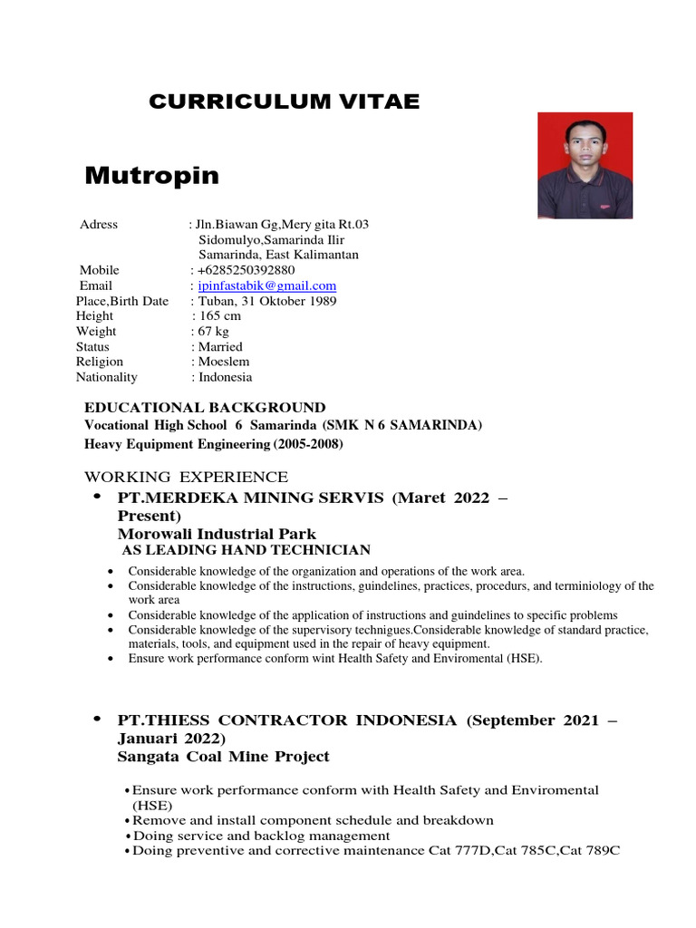 Curriculum Vitae-4 | Download Free PDF | Engineering