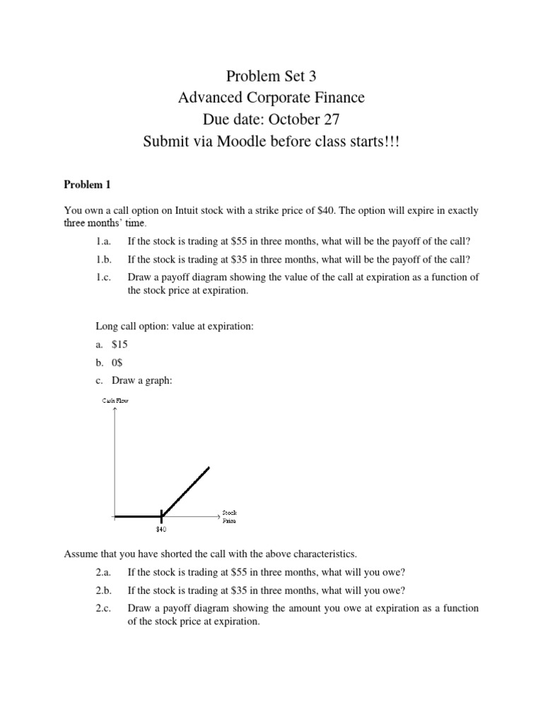 Problem Set 3 - Solution | PDF | Option (Finance) | Business
