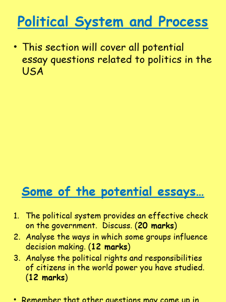 LESSONS 3 8 Political System and Process Blog | PDF | American ...