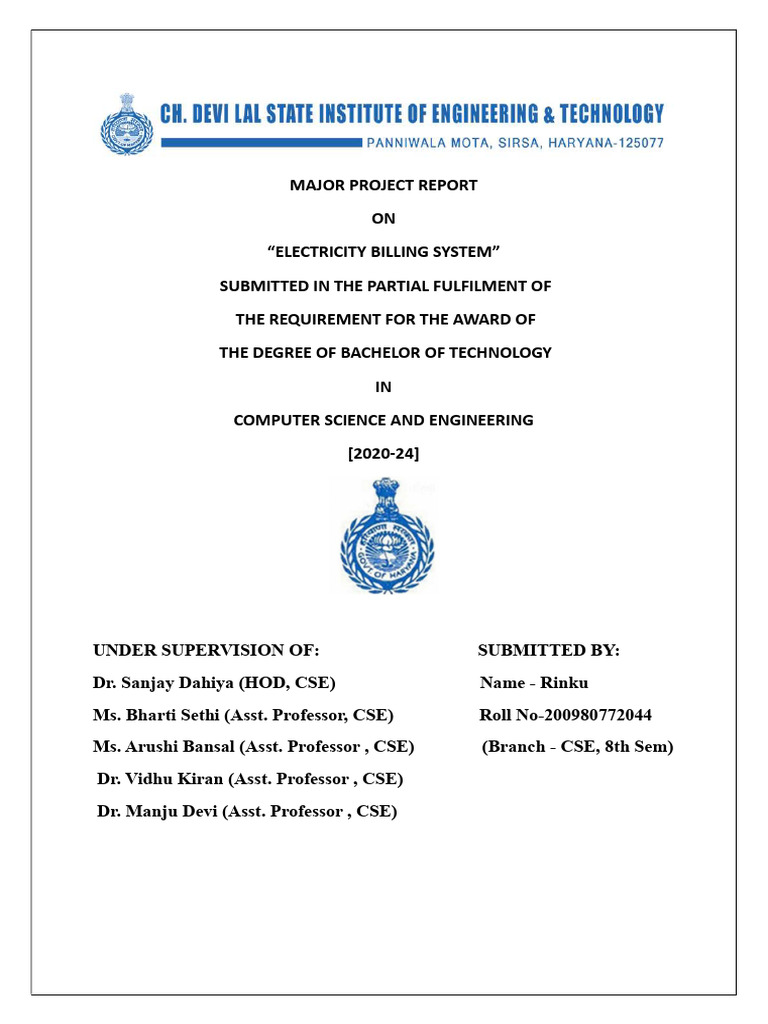 Project electricity bill system | PDF | Software Testing | Java ...