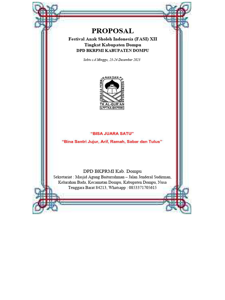 Proposal FASI XII 2023 | PDF