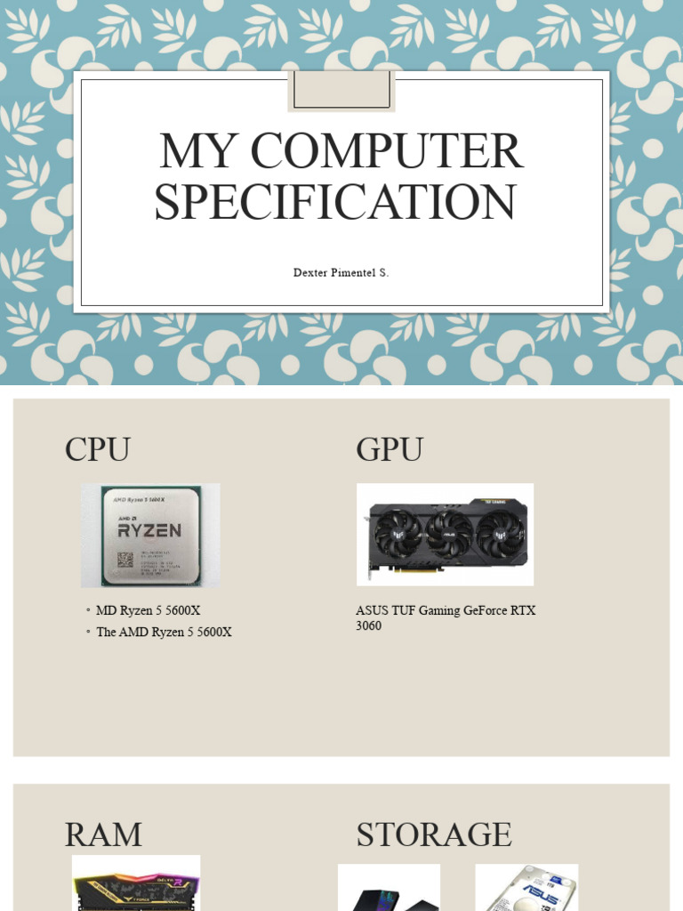 Computer Specification | PDF
