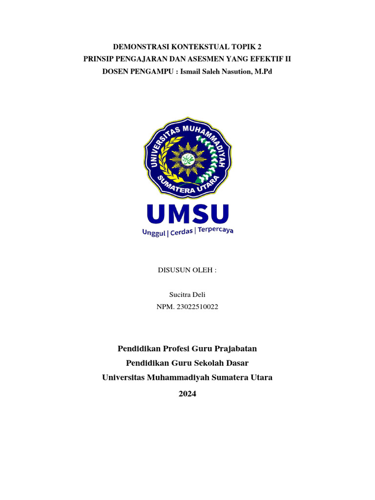Demonstrasi Kontekstual T2 Asesmen Ii | PDF