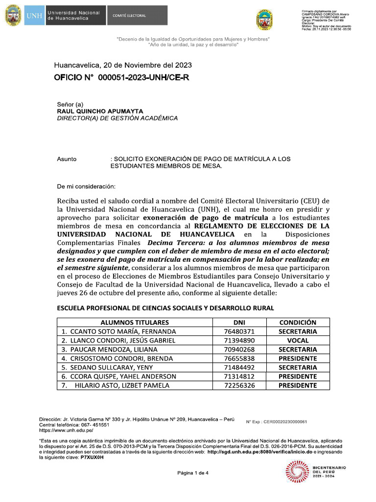 Oficio 000051 2023 Ce R | PDF