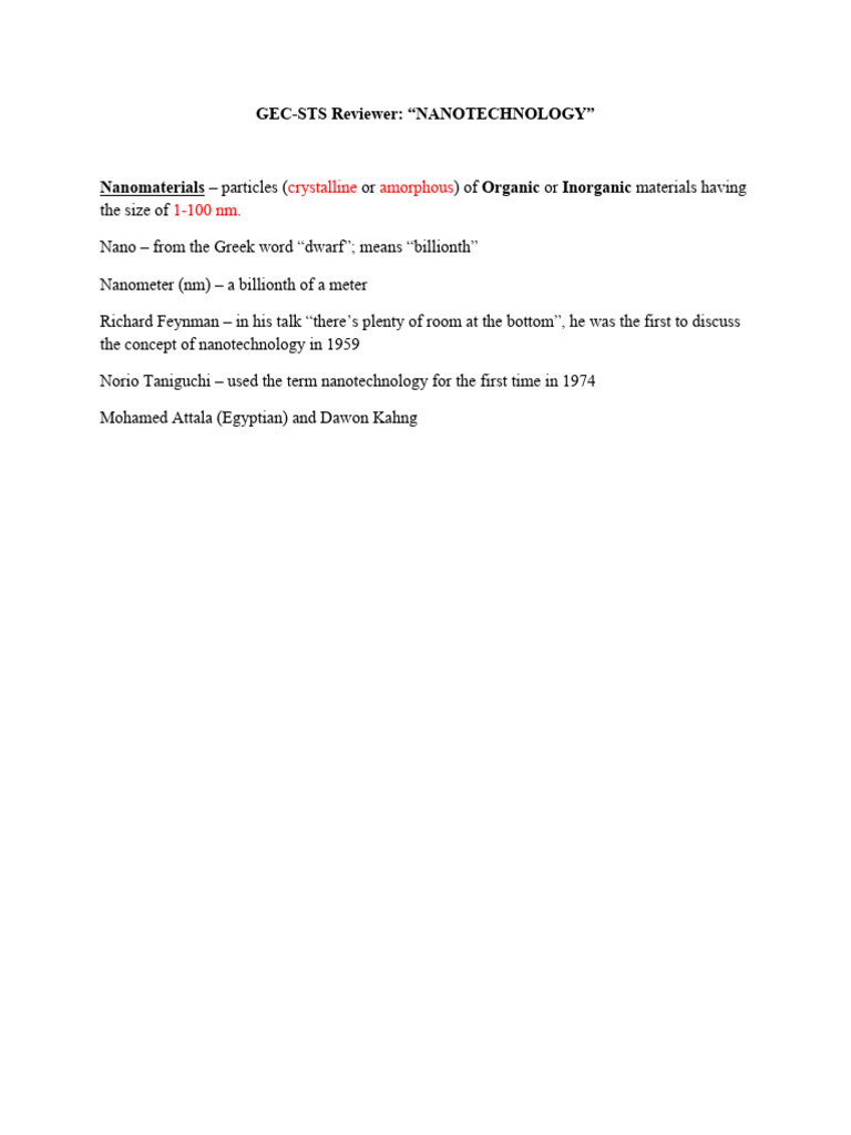 GEC STS Reviewer | PDF