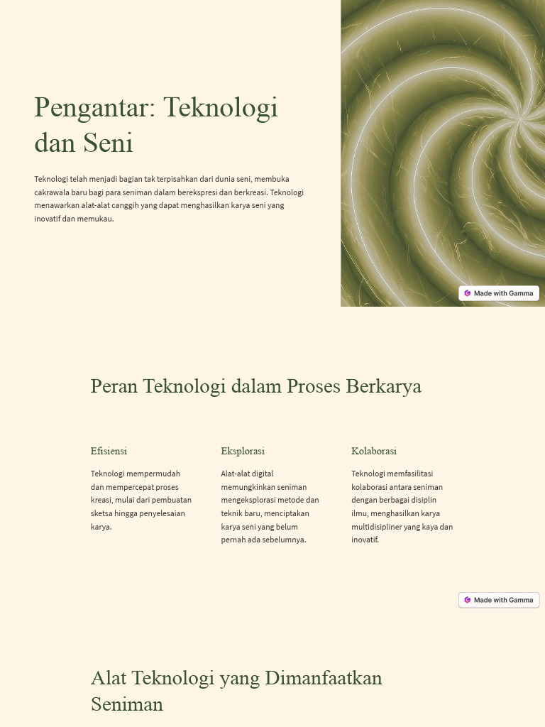 Pengantar Teknologi Dan Seni | PDF | Seni | Teknologi & Rekayasa
