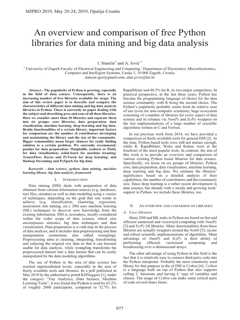 Python Libraries For Data Science Pdf Apache Spark Apache Hadoop