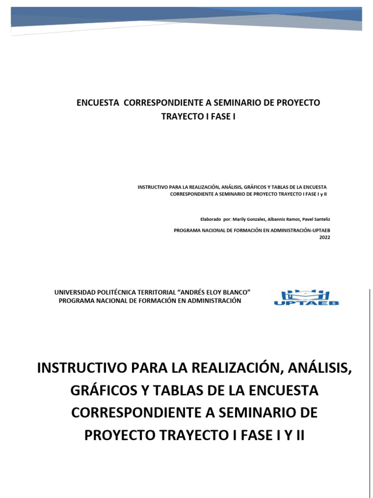 Instructivo Encuesta Seminario | PDF | Metodología de encuesta | Bienes
