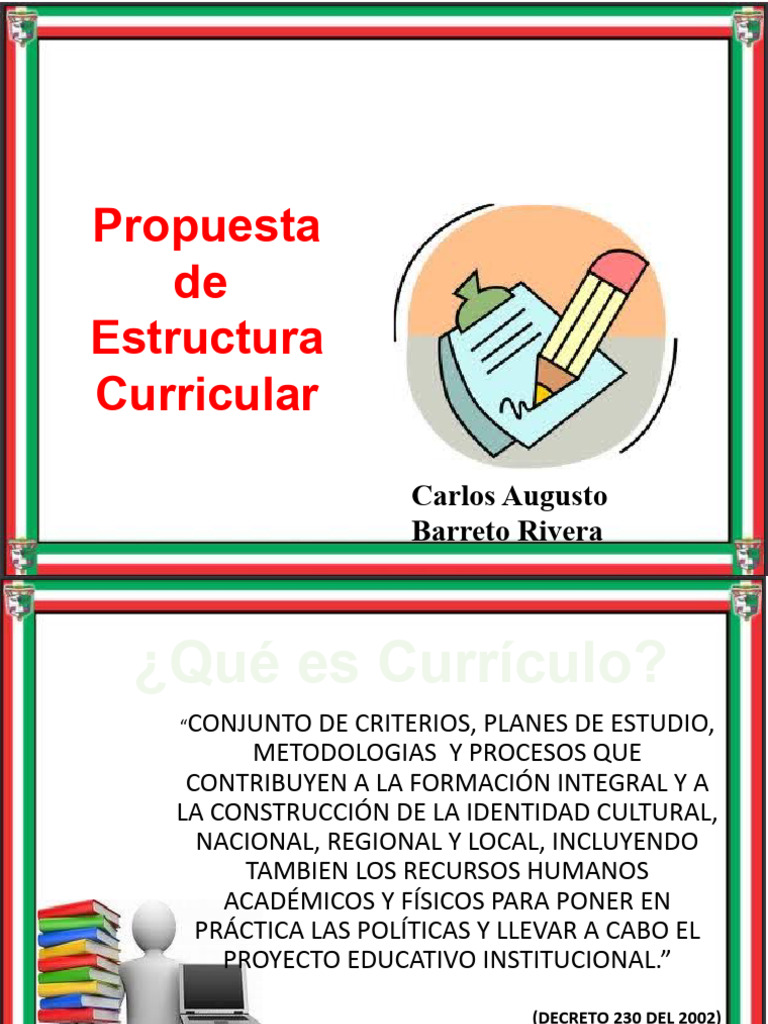 Propuesta de Estructura Curricular | PDF | Plan de estudios | Evaluación
