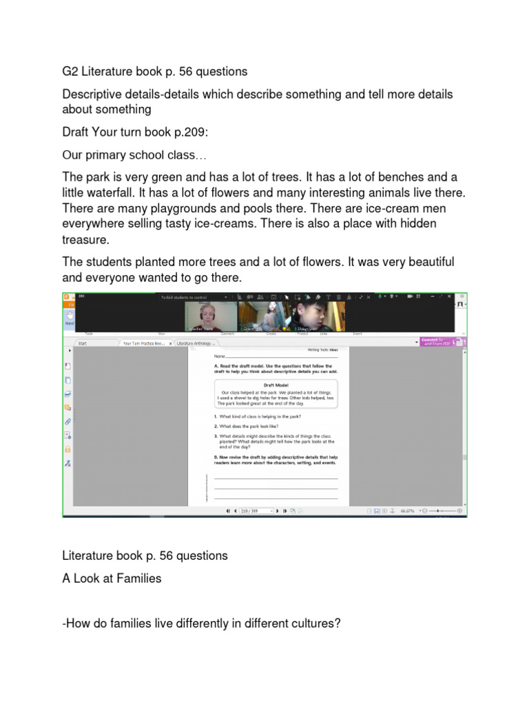 ++G2 Literature Book Questions 28th Jan | PDF | Pet