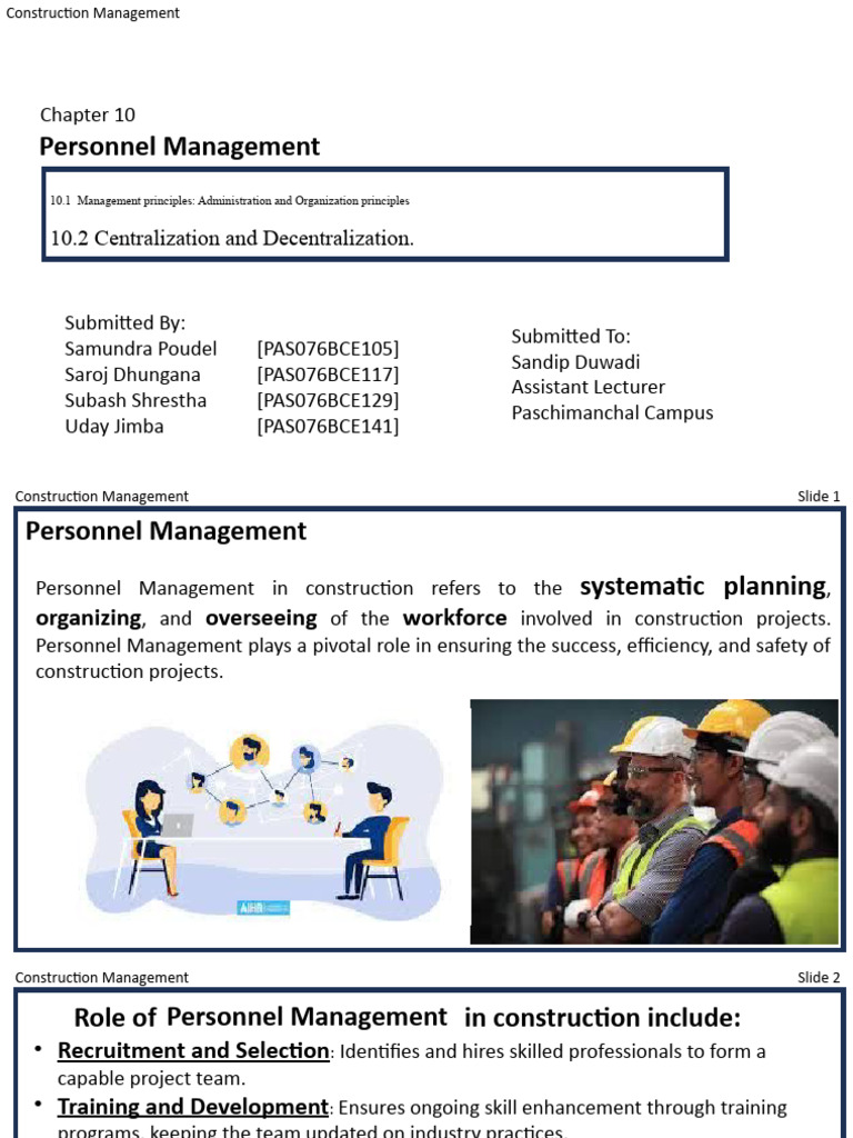 Personnel Management Presentation | PDF | Human Resource Management ...