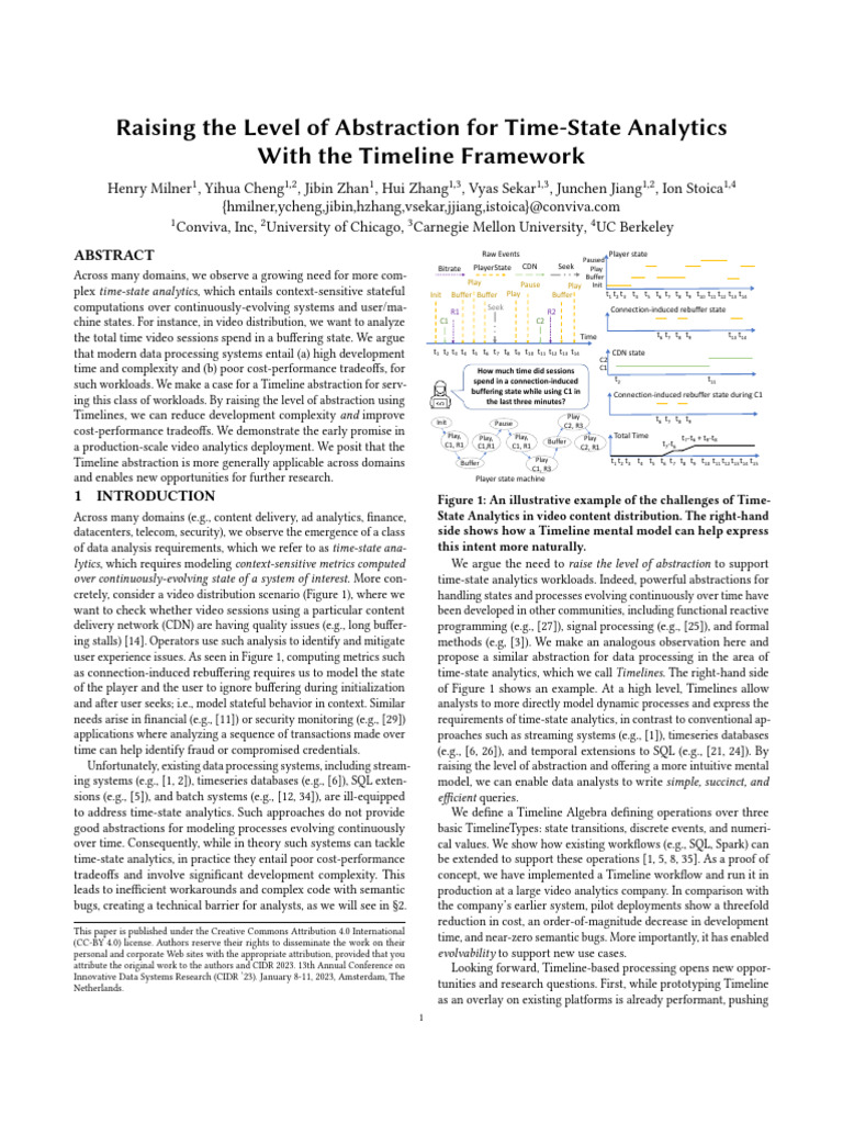 Raising The Level of Abstraction For Time State Analytics | PDF | Databases | System