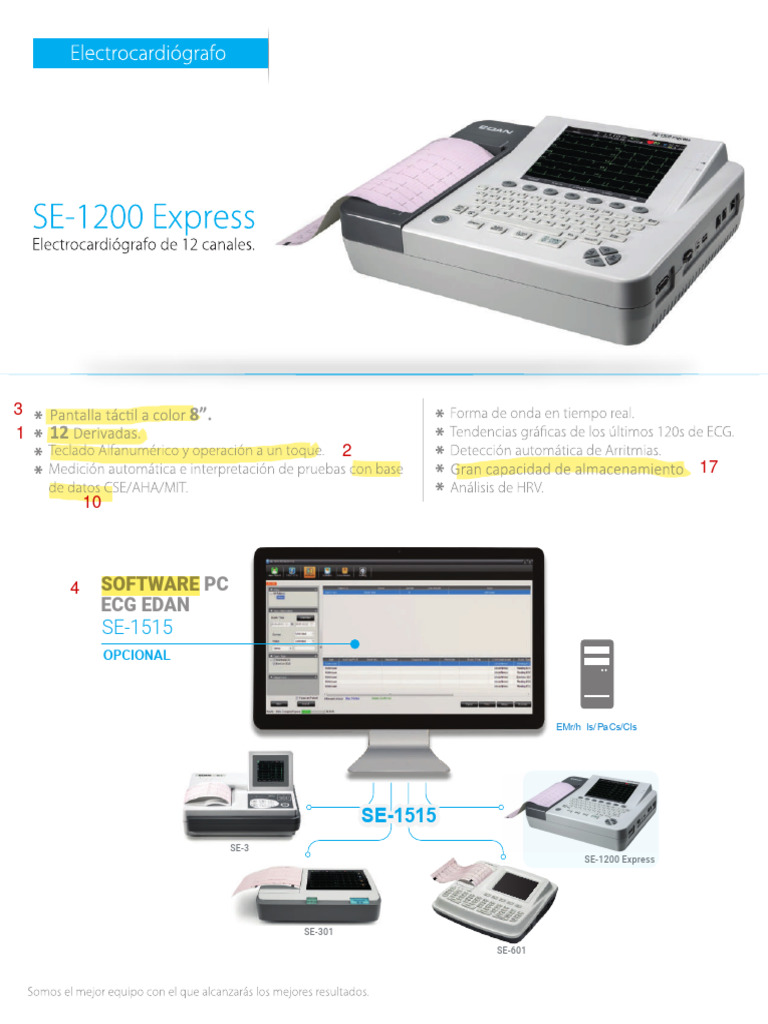 Electrocardiografo-Edan Se-1200-Express | PDF