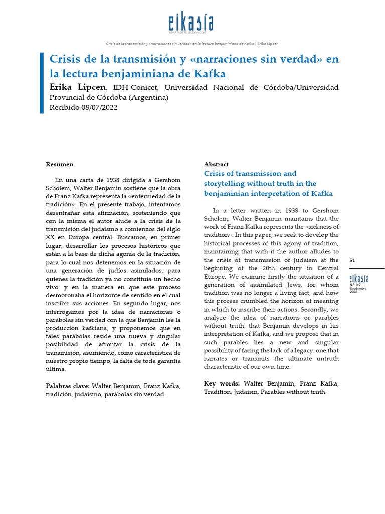 342 Texto - Del - Artículo 351 1 10 20220907 | PDF | Franz Kafka | Hagadá