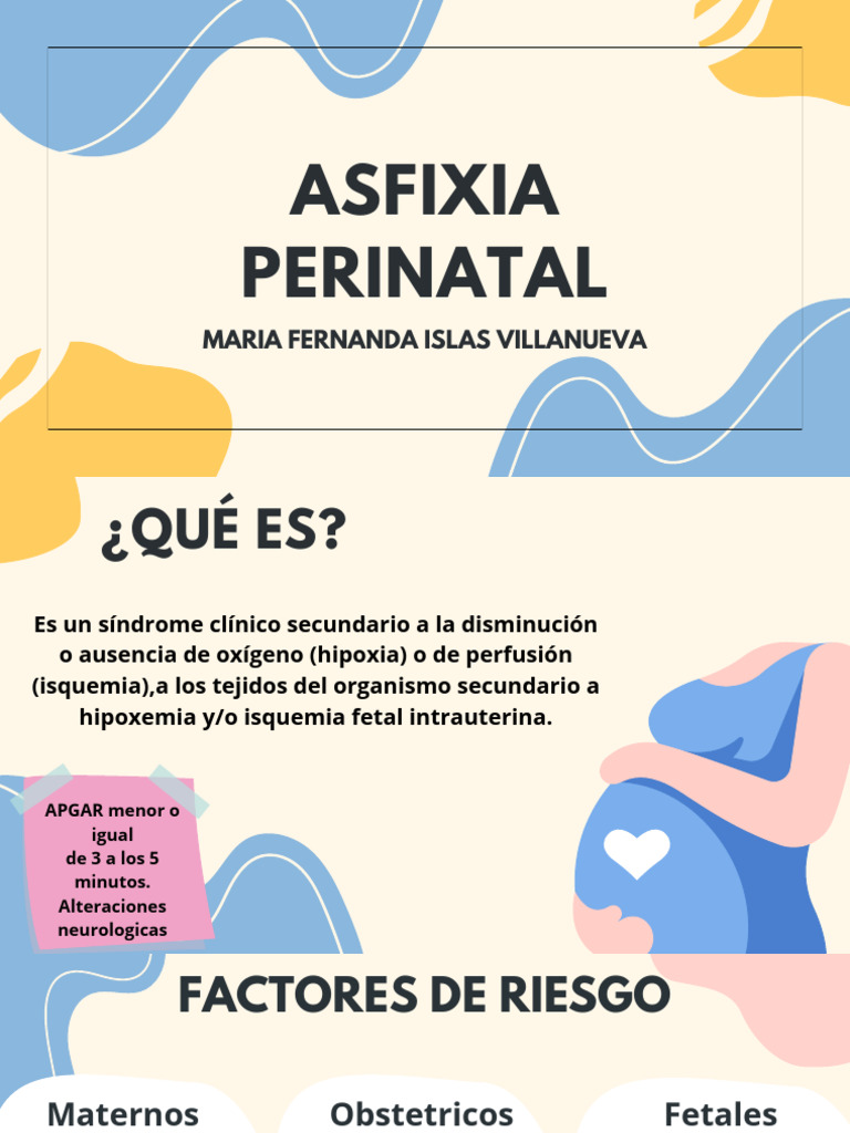 Asfixia Perinatal: Causas y Diagnóstico | PDF