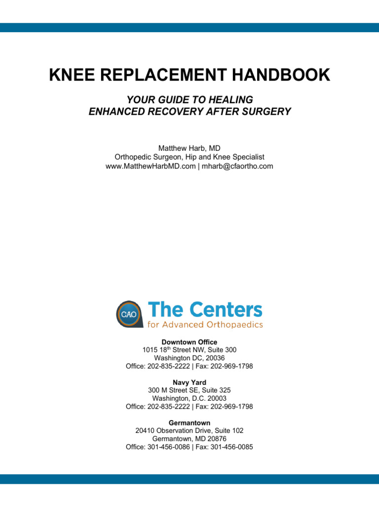 Knee Replacement Surgery Guide | PDF | Surgery | Knee