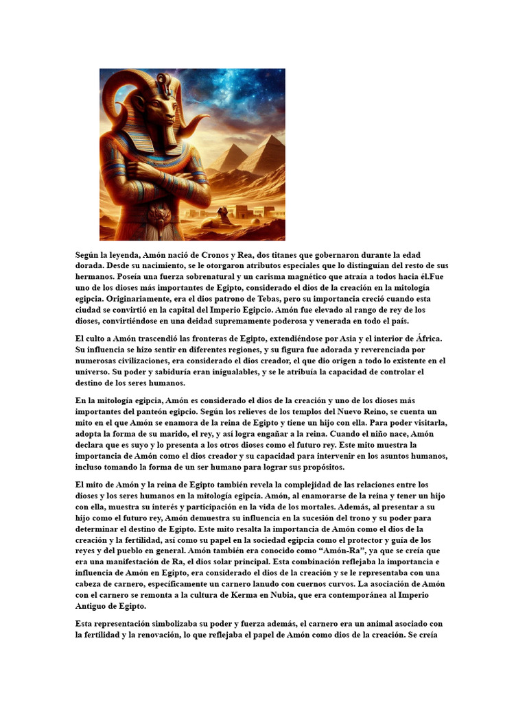 Amón | PDF | Osiris | Horus