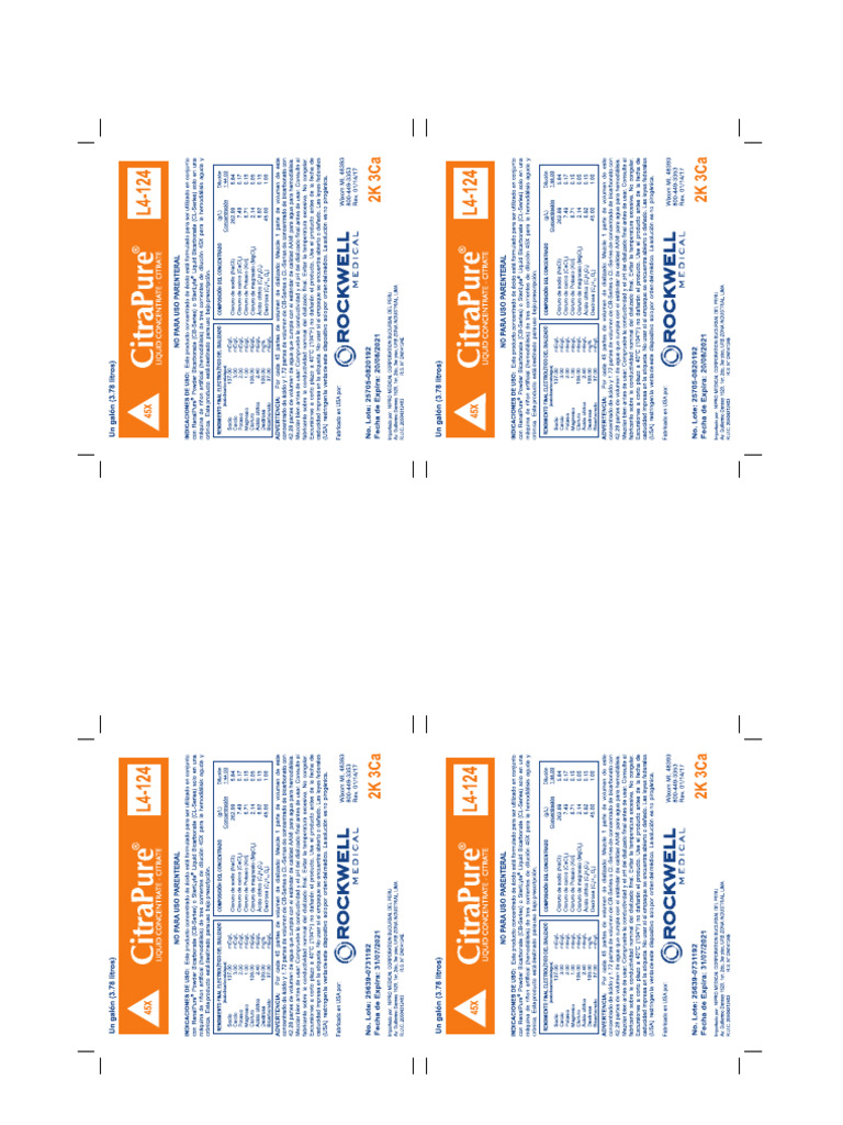 Etiquetas Citra Pure Modelo 01 - CTP | PDF