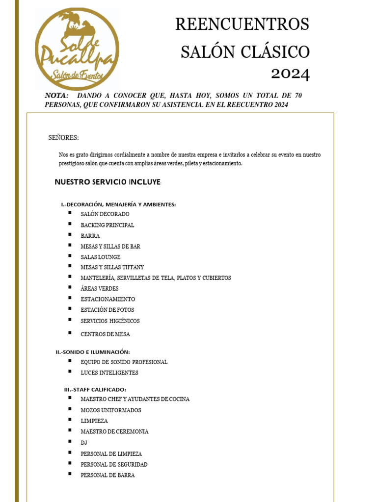 Proforma Sol de Pucallpa | PDF | Preparación de comida y bebida ...