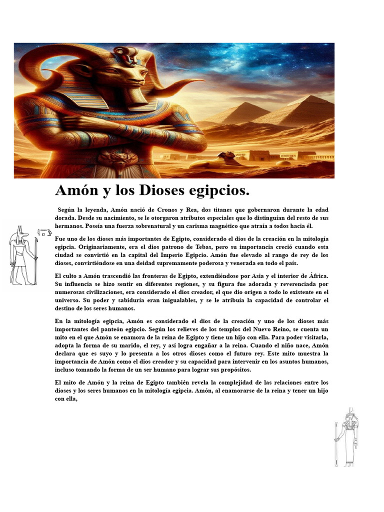 Amón y los dioses w | PDF | Osiris | Horus
