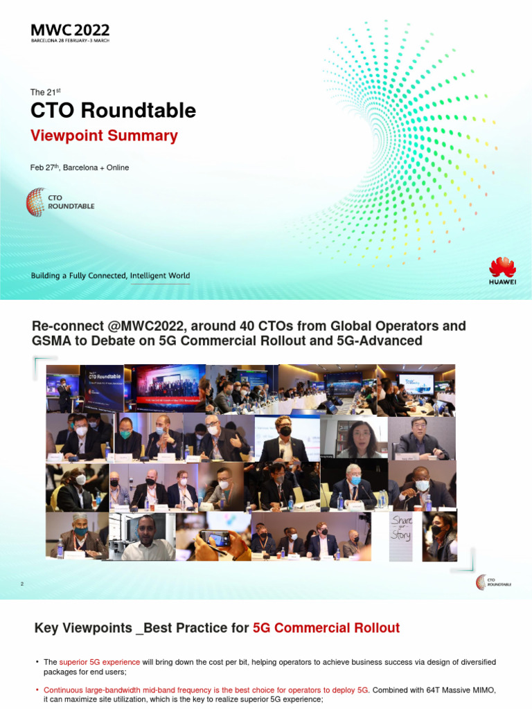 21th CTO Roundtable Viewpoint Summary | PDF | 4 G | Internet Of Things