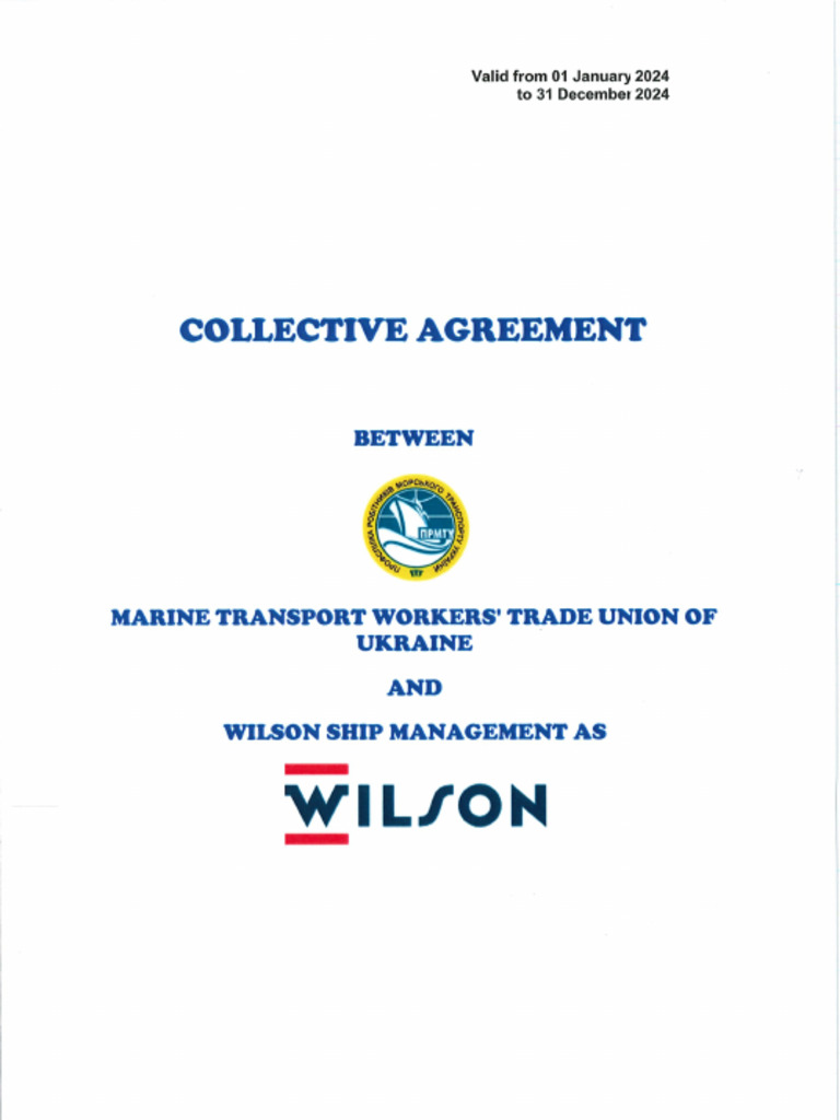 Collective agreement WSM-MTWTU 2024 | PDF