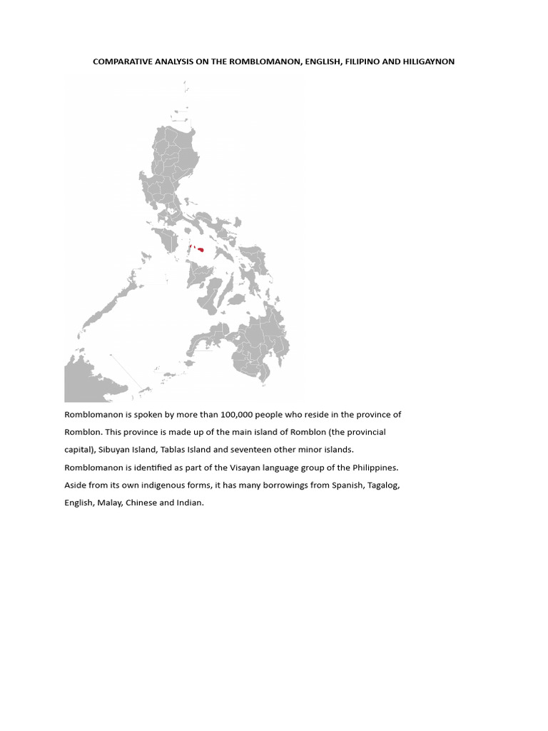 Comparative Analysis of Romblomanon | PDF