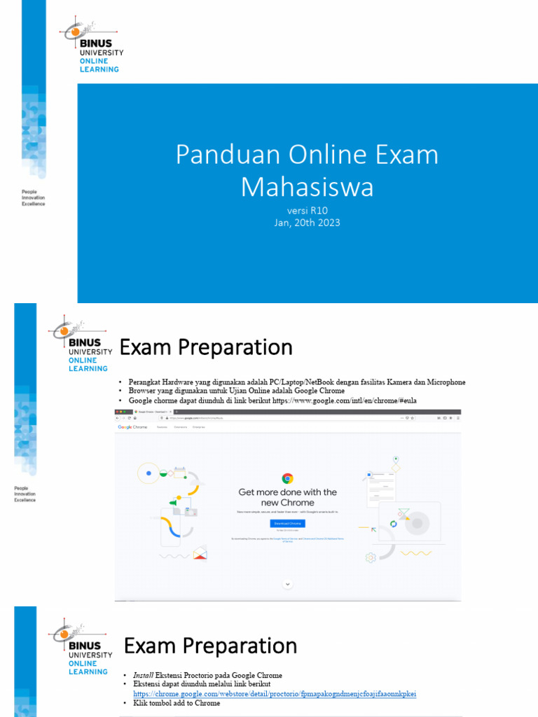 Panduan Online Exam BINUS Online | PDF | Karier & Perkembangan