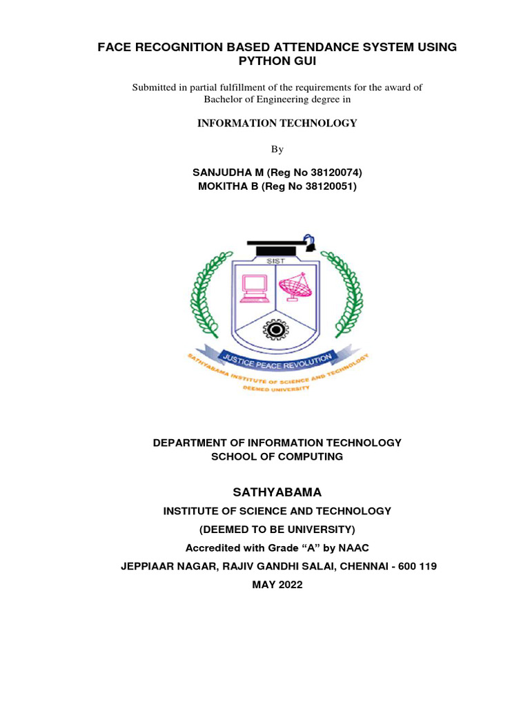 1822 B.tech It Batchno 347 | PDF | Image Processing