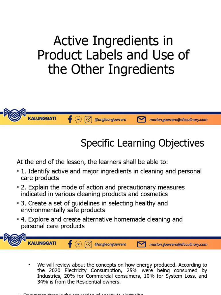 Active Ingredients in Product Labels | PDF | Detergent | Bleach